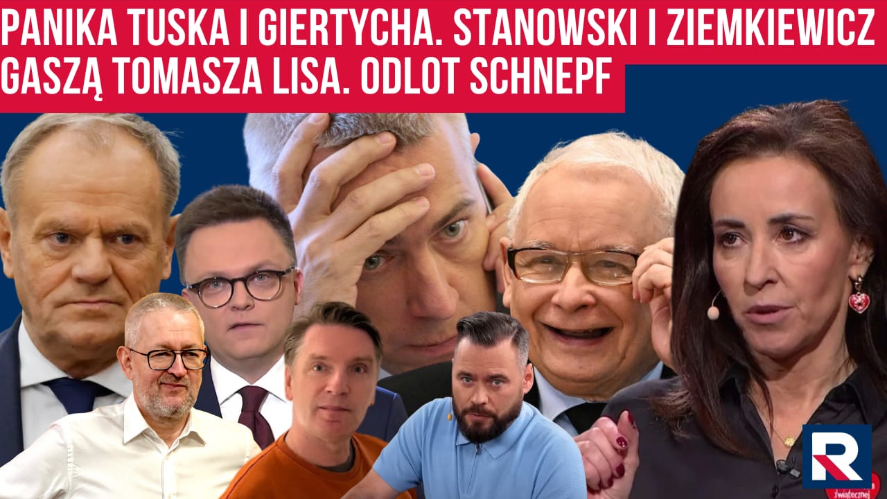Panika Tuska i Giertycha. Stanowski i Ziemkiewicz gaszą Lisa o Hołownię. Odlot w TVP